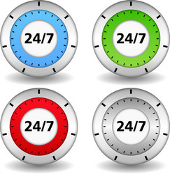 24x7 concept Royalty Free Vector Image - VectorStock