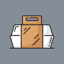 Cartoon cardboard box Royalty Free Vector Image