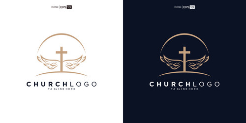 Church logo design inspiration church logo Vector Image