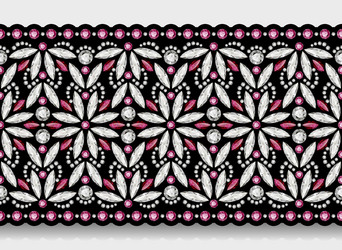 Jewelry pattern border Royalty Free Vector Image