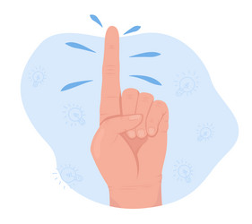 Index finger 2d isolated Royalty Free Vector Image