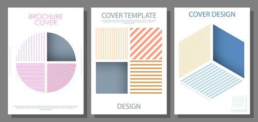 Colorful linear composition a set of layouts Vector Image