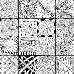 Hand drawn entangle background for coloring page Vector Image
