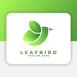 Leaf bird logo design inspiration Royalty Free Vector Image