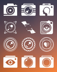 Set of icons and logos photo Royalty Free Vector Image
