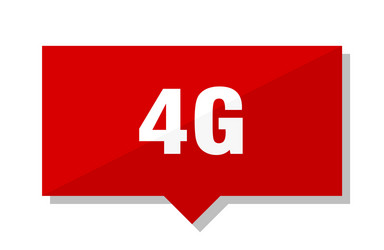 4g red 3d speech bubble Royalty Free Vector Image