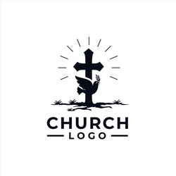 Classic church logo design template Royalty Free Vector