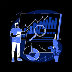 Data driven business model abstract concept Vector Image