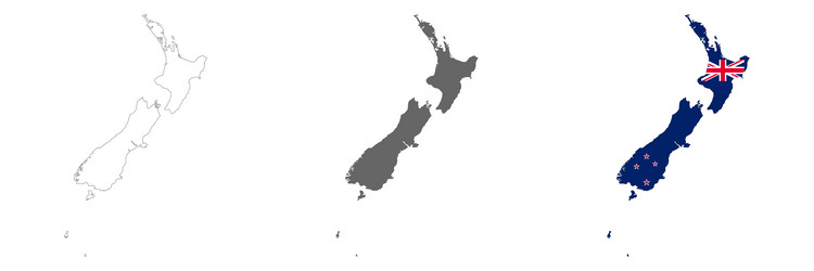 Highly detailed new zealand map with borders Vector Image