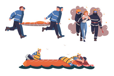 Rescue and life saving emergency operation Vector Image