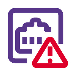 Signaling problems in ethernet network connection Vector Image