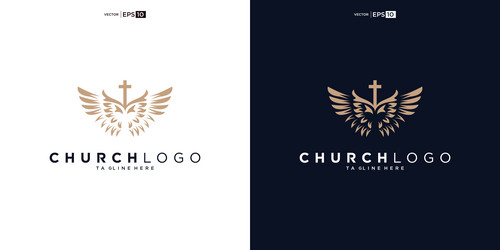 Church logo design inspiration Royalty Free Vector Image