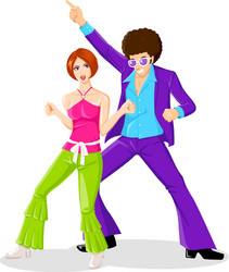 Couple dancing dance party concept cartoon Vector Image