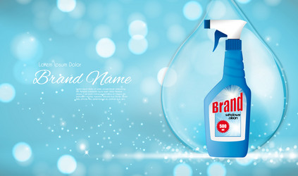 Window glass cleaner cleaning spray and squeegee Vector Image