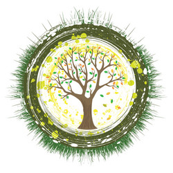 Eco planet with tree Royalty Free Vector Image