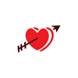 Heart shape line art Royalty Free Vector Image