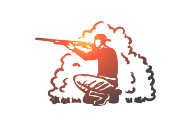 Assault rifle blueprints Royalty Free Vector Image