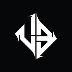 El logo monogram shield inside circle shape Vector Image