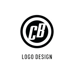 Initial ub logo concentric circle line clean Vector Image