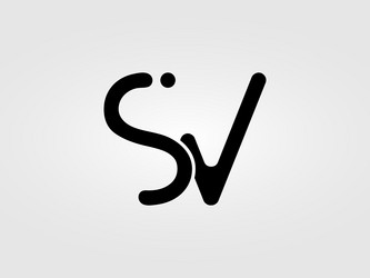 Initial letter sv logo design template Royalty Free Vector