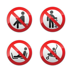 Sitting Prohibited Vector Images (over 230)