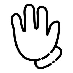 Stop cartoon hand gesture flat icon isolated Vector Image