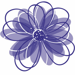 A blue lotus symbol Royalty Free Vector Image - VectorStock