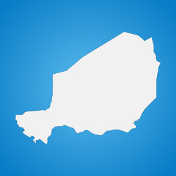 Highly detailed niger map with borders isolated Vector Image