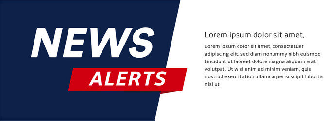 News alerts breaking logo tv design element Vector Image