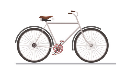 Flat outline cycling side view back and top Vector Image