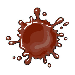 Realistic chocolate splash liquid whirl Royalty Free Vector