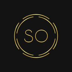 Initial letter so logo design template Royalty Free Vector