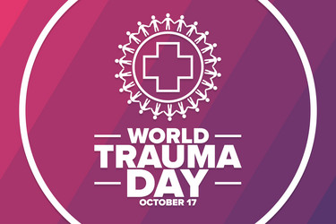 World trauma day october holiday concept Vector Image