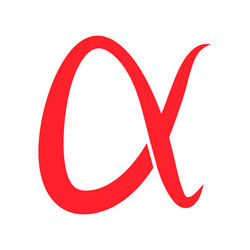 Alpha icon logo template Royalty Free Vector Image