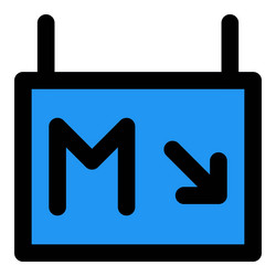 Clear signage or pathway for metro station Vector Image