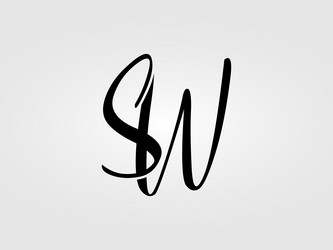 Creative letter ws logo design template initial Vector Image