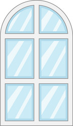 Round window frame icon cartoon style Royalty Free Vector