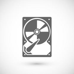 Hard disk flat icon hardware and hdd Royalty Free Vector