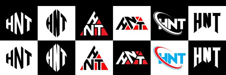 Hnt logo letter letter logo design Royalty Free Vector Image