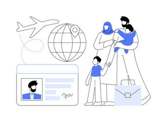 Immigration abstract concept Royalty Free Vector Image