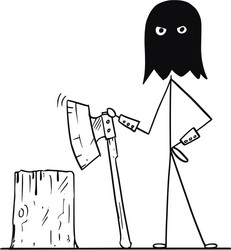 Cartoon medieval fantasy executioner hangman Vector Image