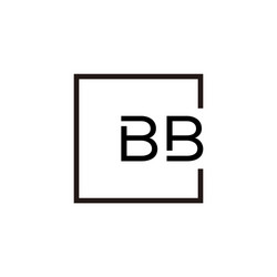 Creative initial letter bb square logo design Vector Image