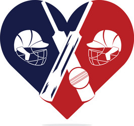 Cricket team logo design Royalty Free Vector Image