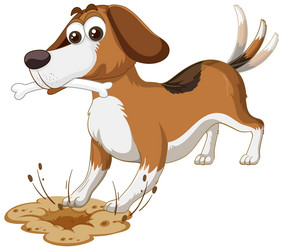 Cartoon Dog Digging Vector Images (91)