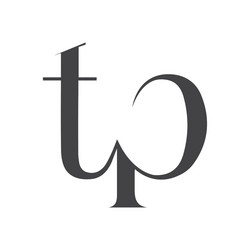 Letter tp logo or pt design Royalty Free Vector Image