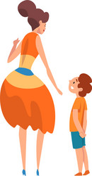 Back of little boy Royalty Free Vector Image - VectorStock