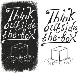 Think outside the box - design element Royalty Free Vector