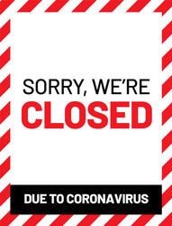 Closed sign information warning about Royalty Free Vector