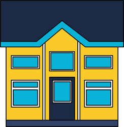 House home exterior on white background Royalty Free Vector