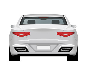 Modern generic car front view Royalty Free Vector Image